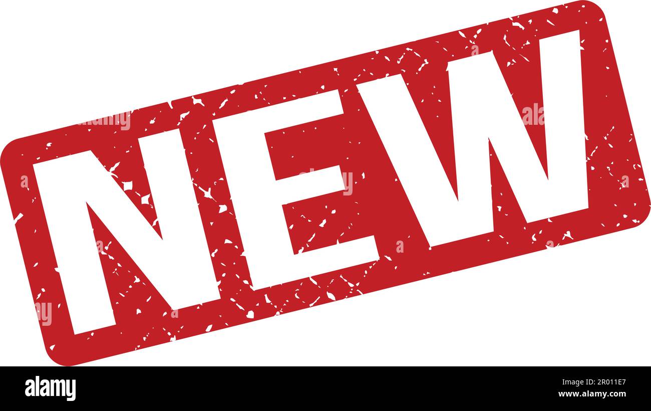 NEW Rubber Stamp. Red NEW Rubber Grunge Stamp Seal Vector Illustration ...