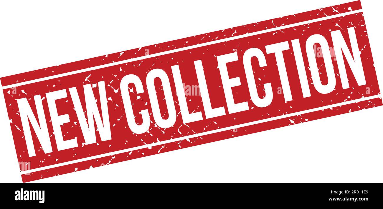 New Collection Rubber Stamp. Red New Collection Rubber Grunge Stamp ...