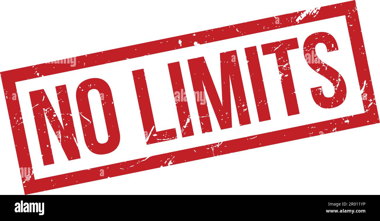 No Limits Rubber Stamp. Red No Limits Rubber Grunge Stamp Seal Vector ...