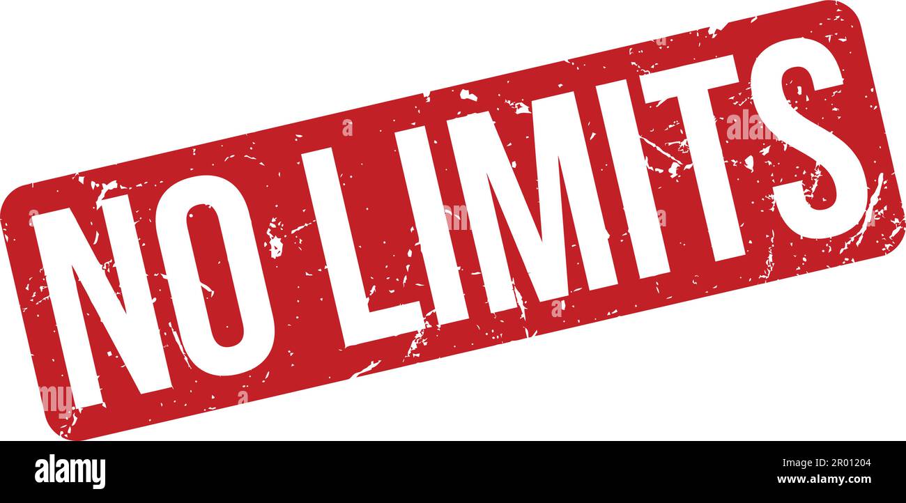 No Limits Rubber Stamp. Red No Limits Rubber Grunge Stamp Seal Vector ...