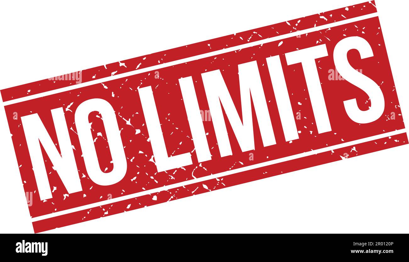 No Limits Rubber Stamp. Red No Limits Rubber Grunge Stamp Seal Vector ...