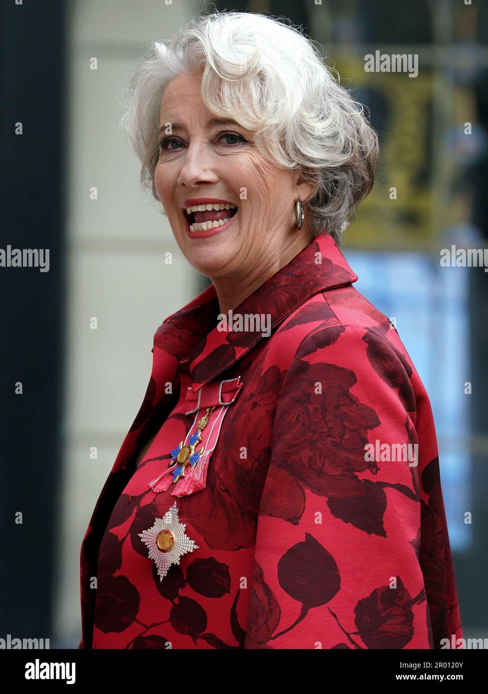 Emma Thompson arriving at Westminster Abbey, central London, ahead of ...