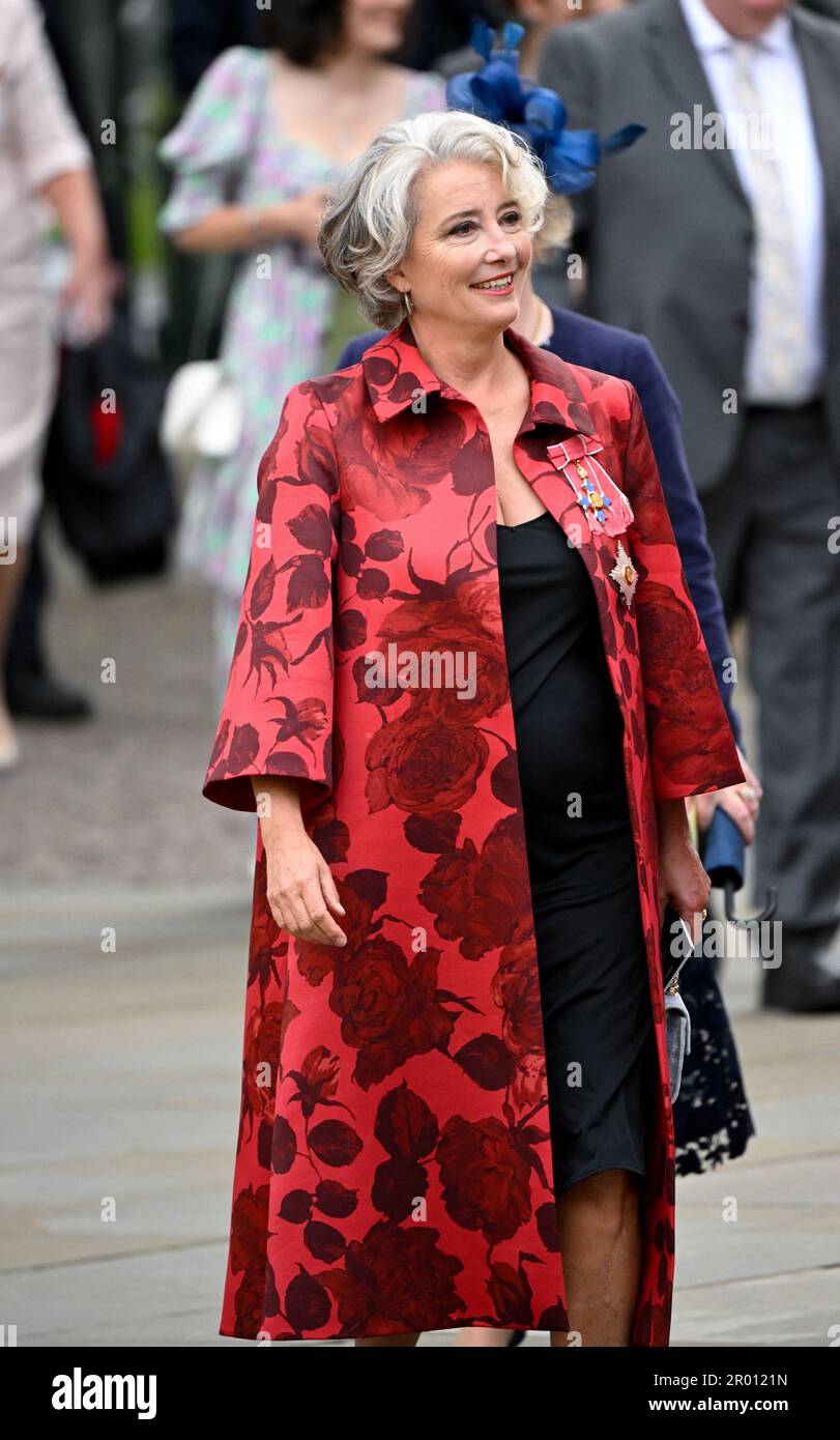 Dame Emma Thompson arriving ahead of the coronation ceremony of King ...