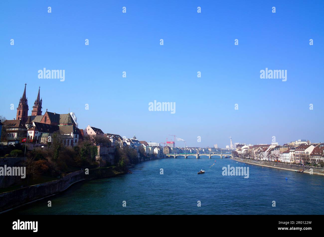 The Rhine River flowing through Basel, Switzerland Stock Photo - Alamy