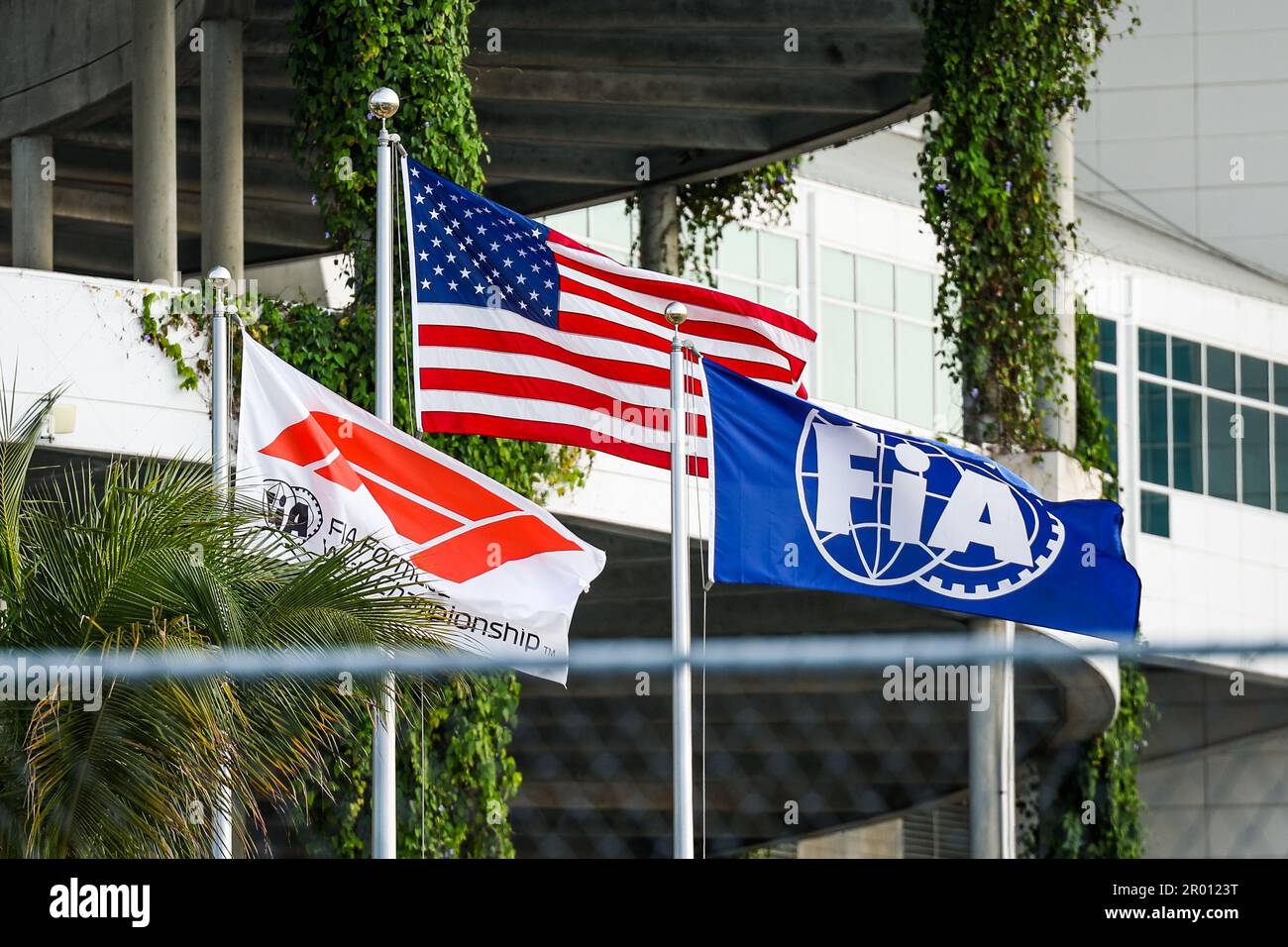 F1, FIA and USA flags during the Formula 1 Crypto.com Miami Grand Prix 2023, 5th round of the ...