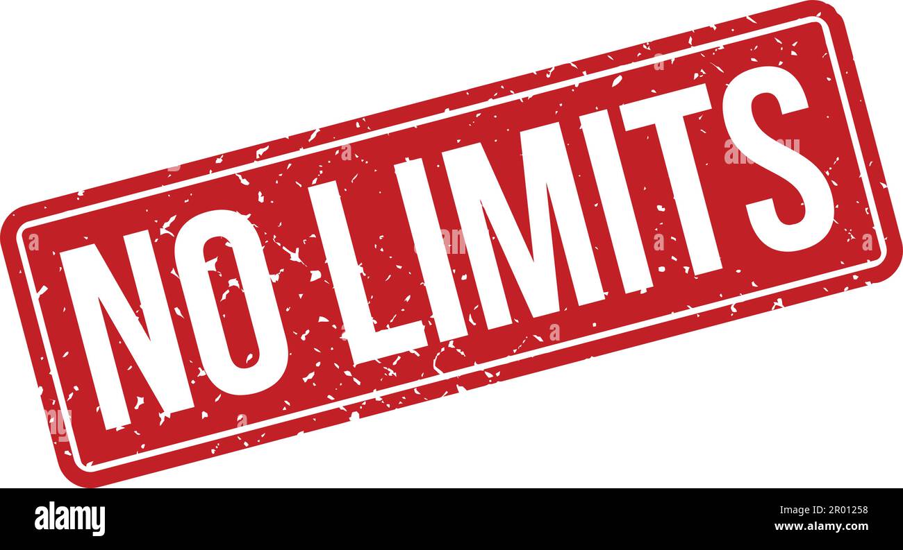 No Limits Rubber Stamp. Red No Limits Rubber Grunge Stamp Seal Vector ...