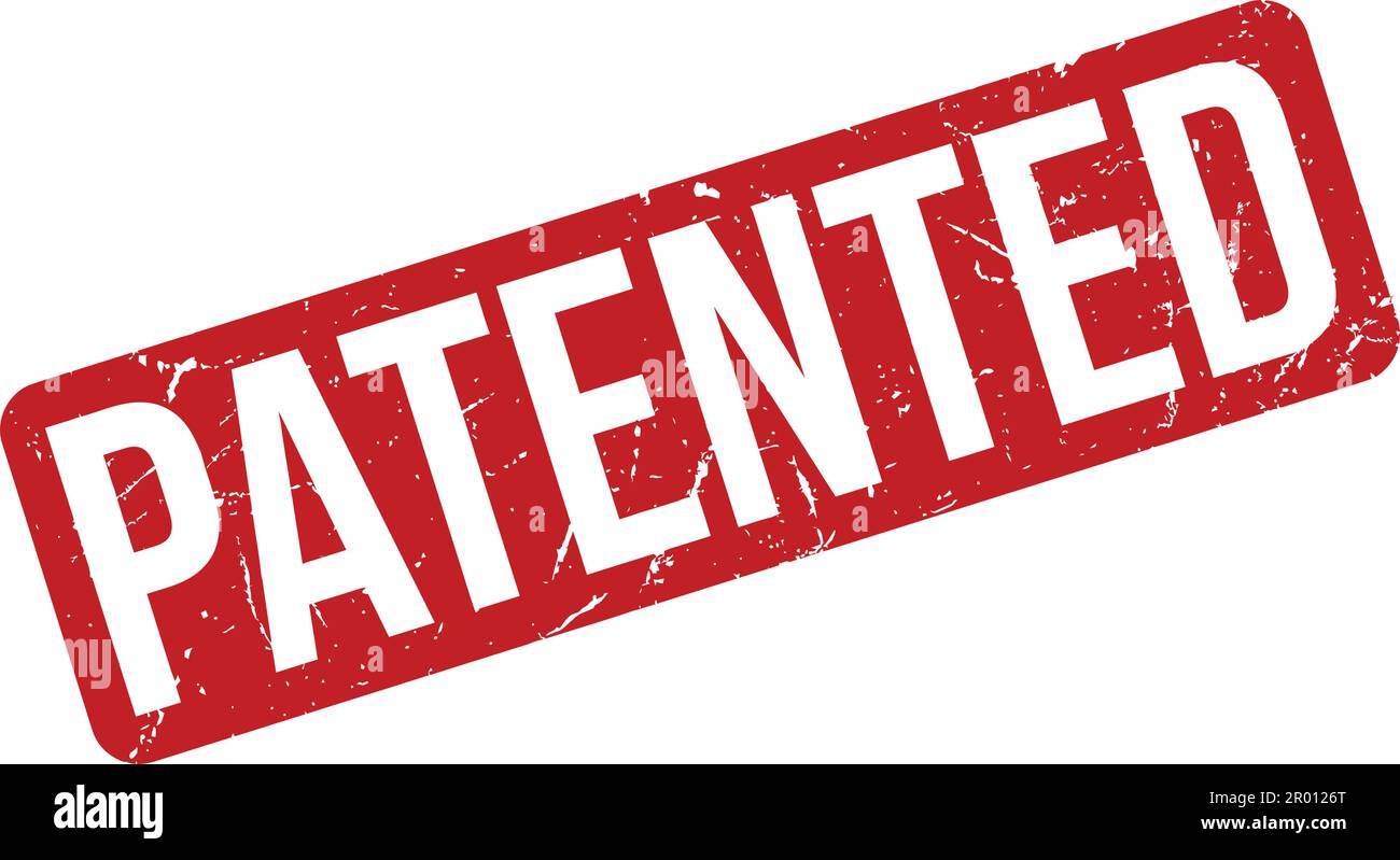 Patented Rubber Stamp. Patented Rubber Grunge Stamp Seal Vector ...