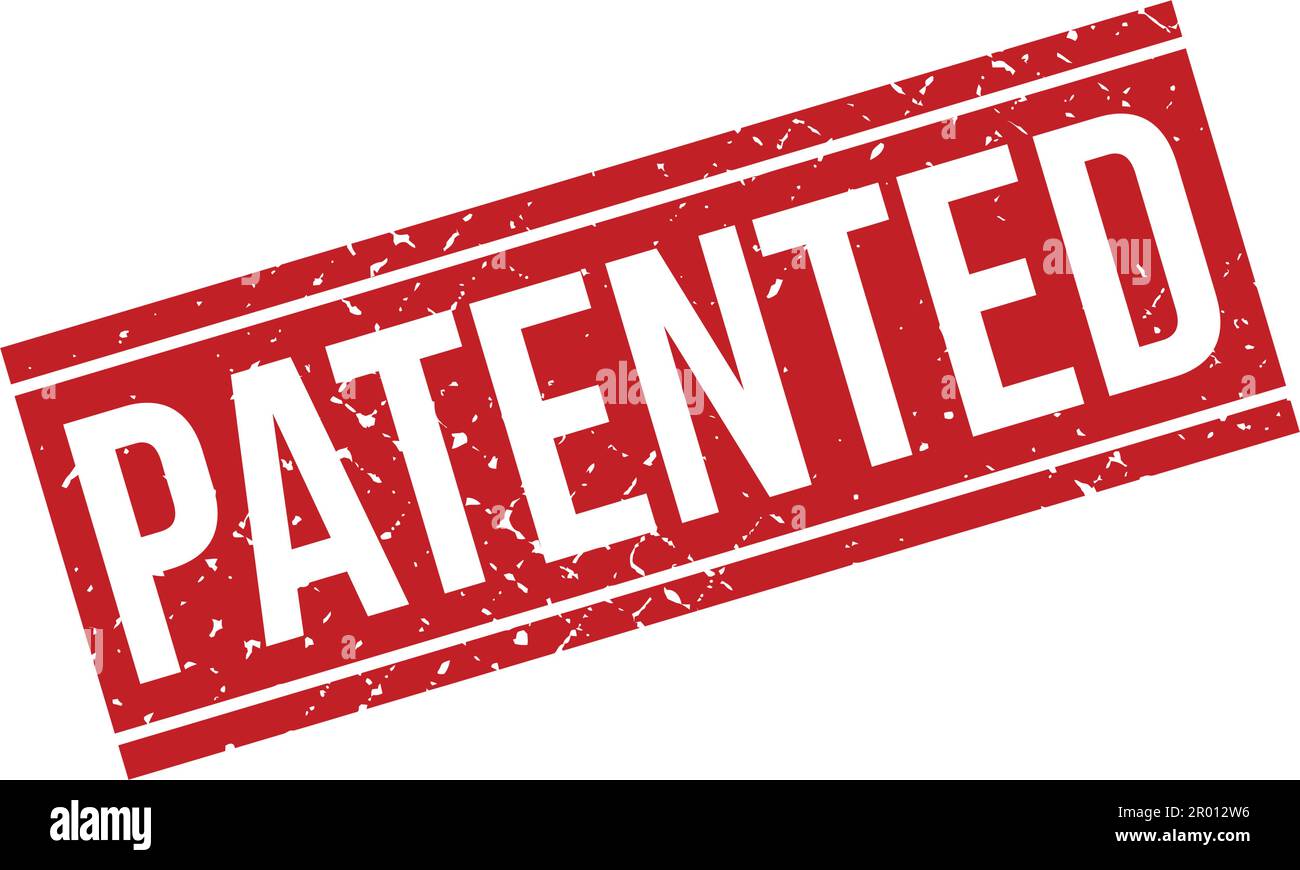 Patented Rubber Stamp. Patented Rubber Grunge Stamp Seal Vector ...