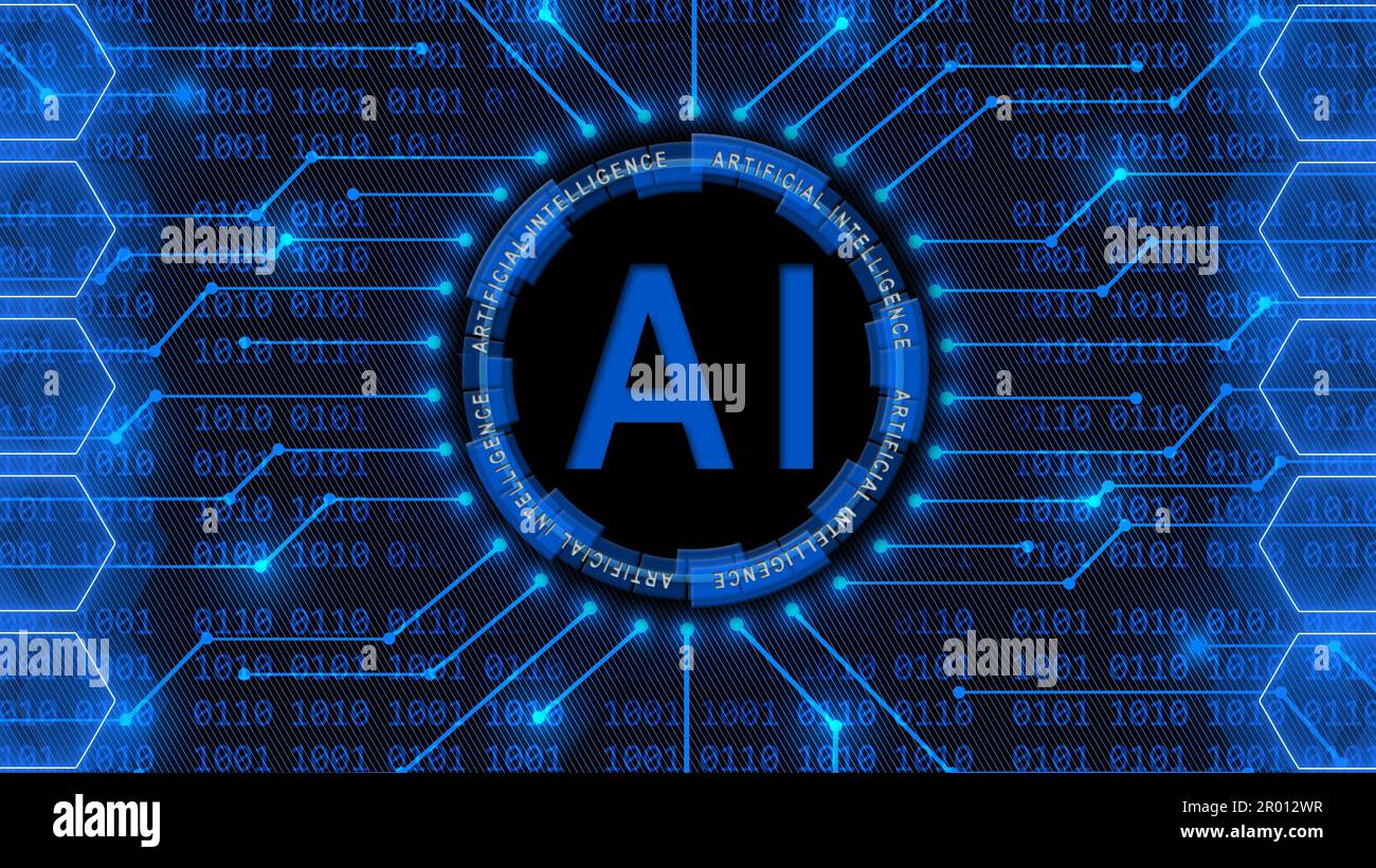 Artificial Intelligence AI Lettering Abstract Background Of 4 digit Artificial Intelligence AI Lettering Abstract Background Of 4 digit