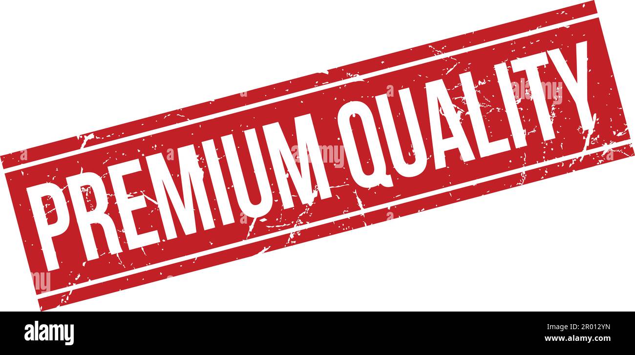 Premium Quality Rubber Stamp. Red Premium Quality Rubber Grunge Stamp ...