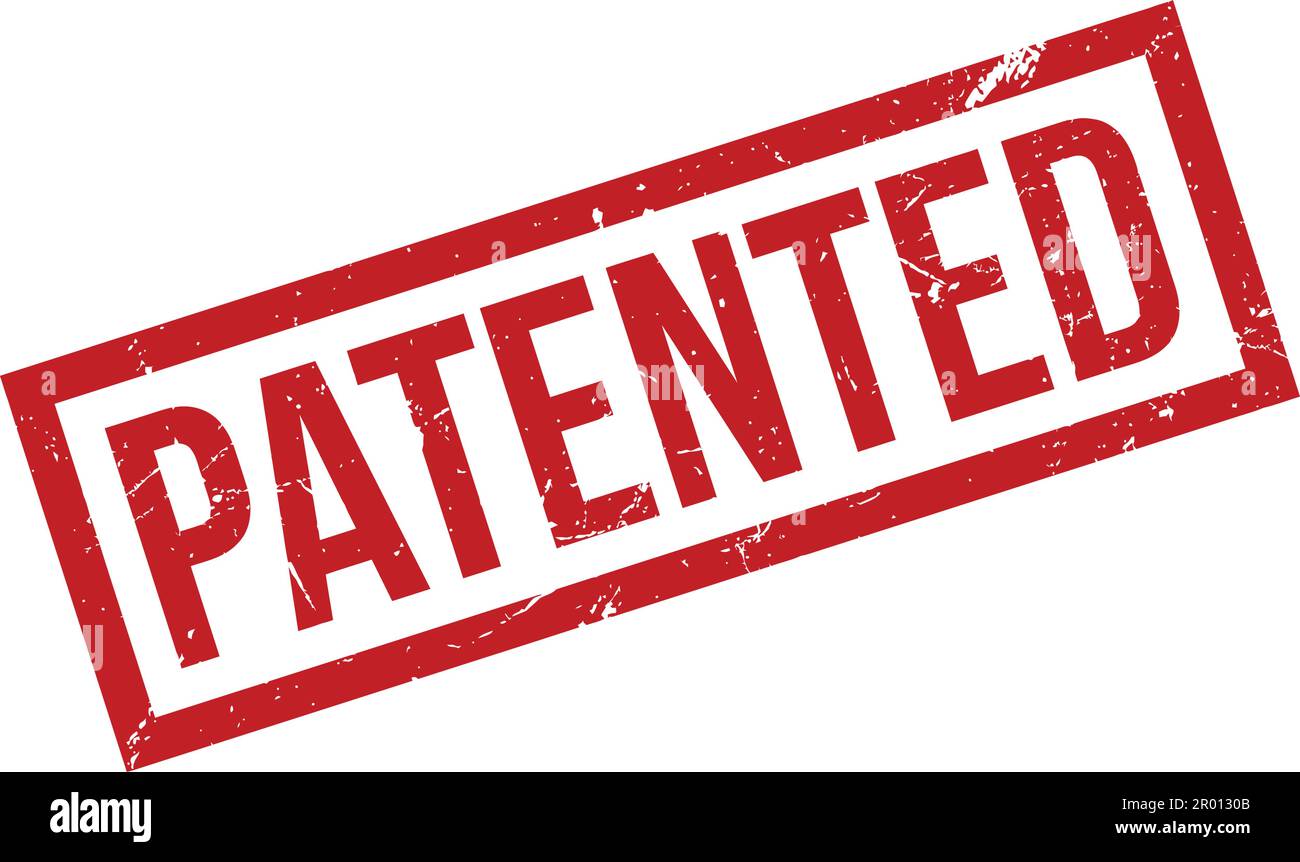 Patented Rubber Stamp. Patented Rubber Grunge Stamp Seal Vector ...