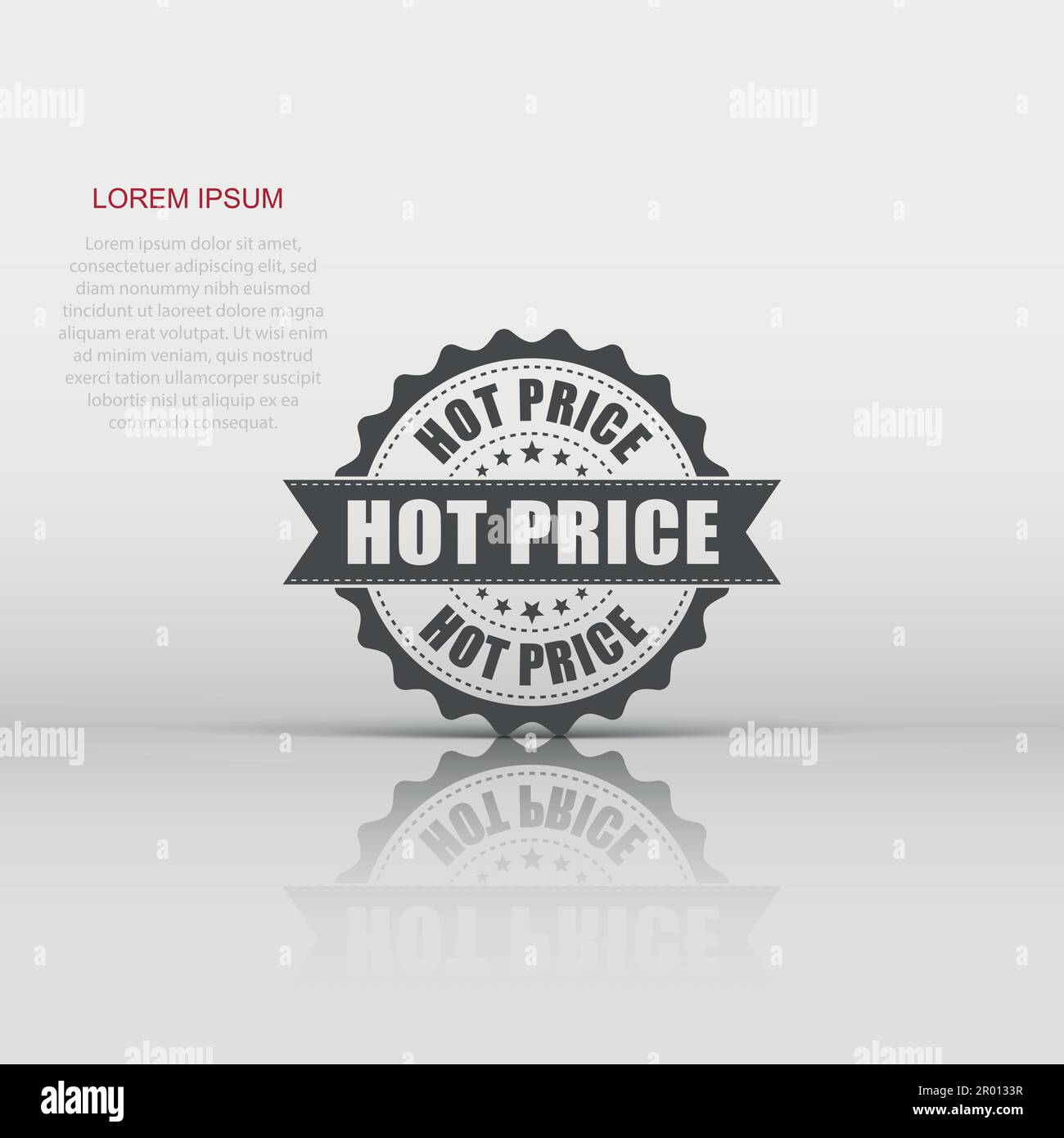 Hot price grunge rubber stamp. Vector illustration on white background ...