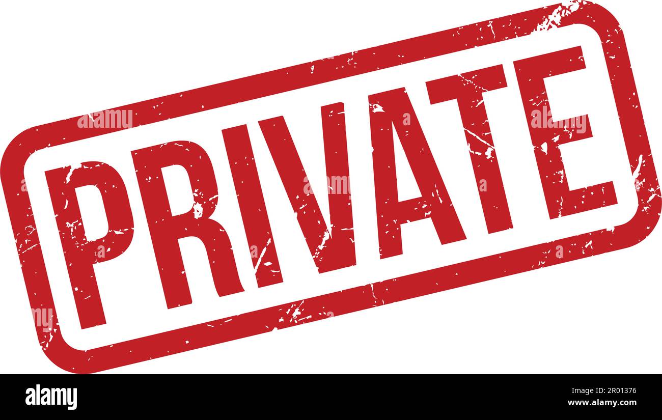 Private Rubber Stamp. Red Private Rubber Grunge Stamp Seal Vector ...
