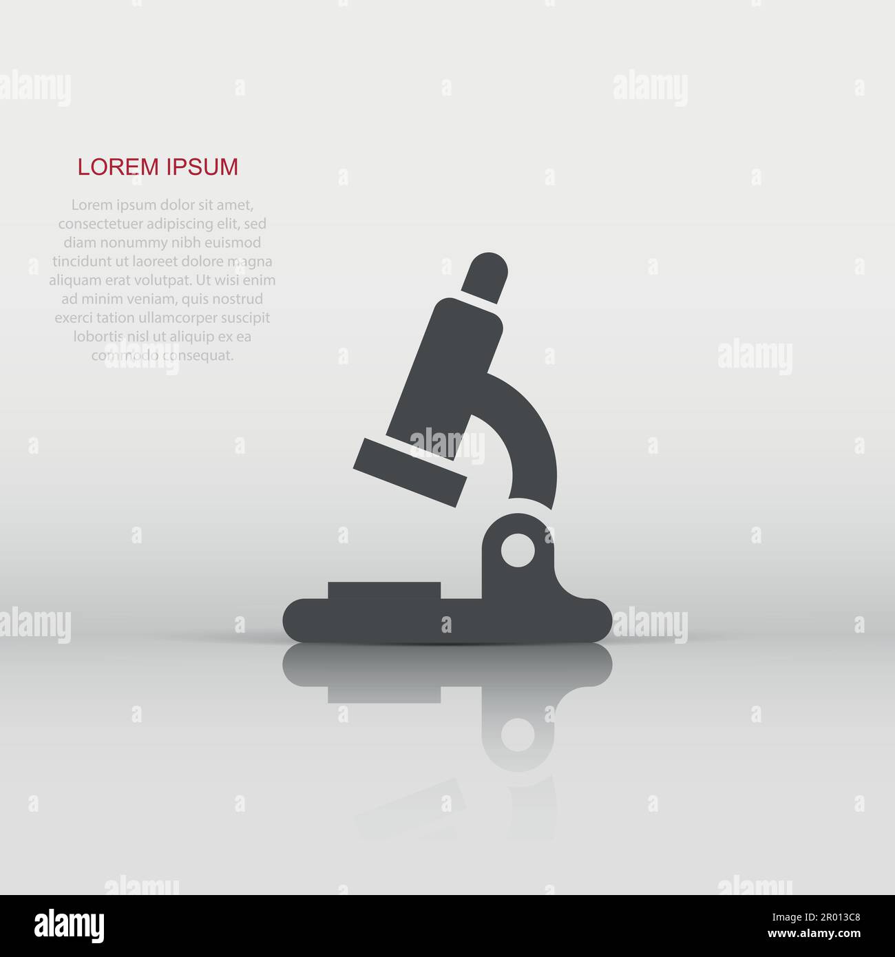 Microscope lab icon. Vector illustration. Business concept microscope ...