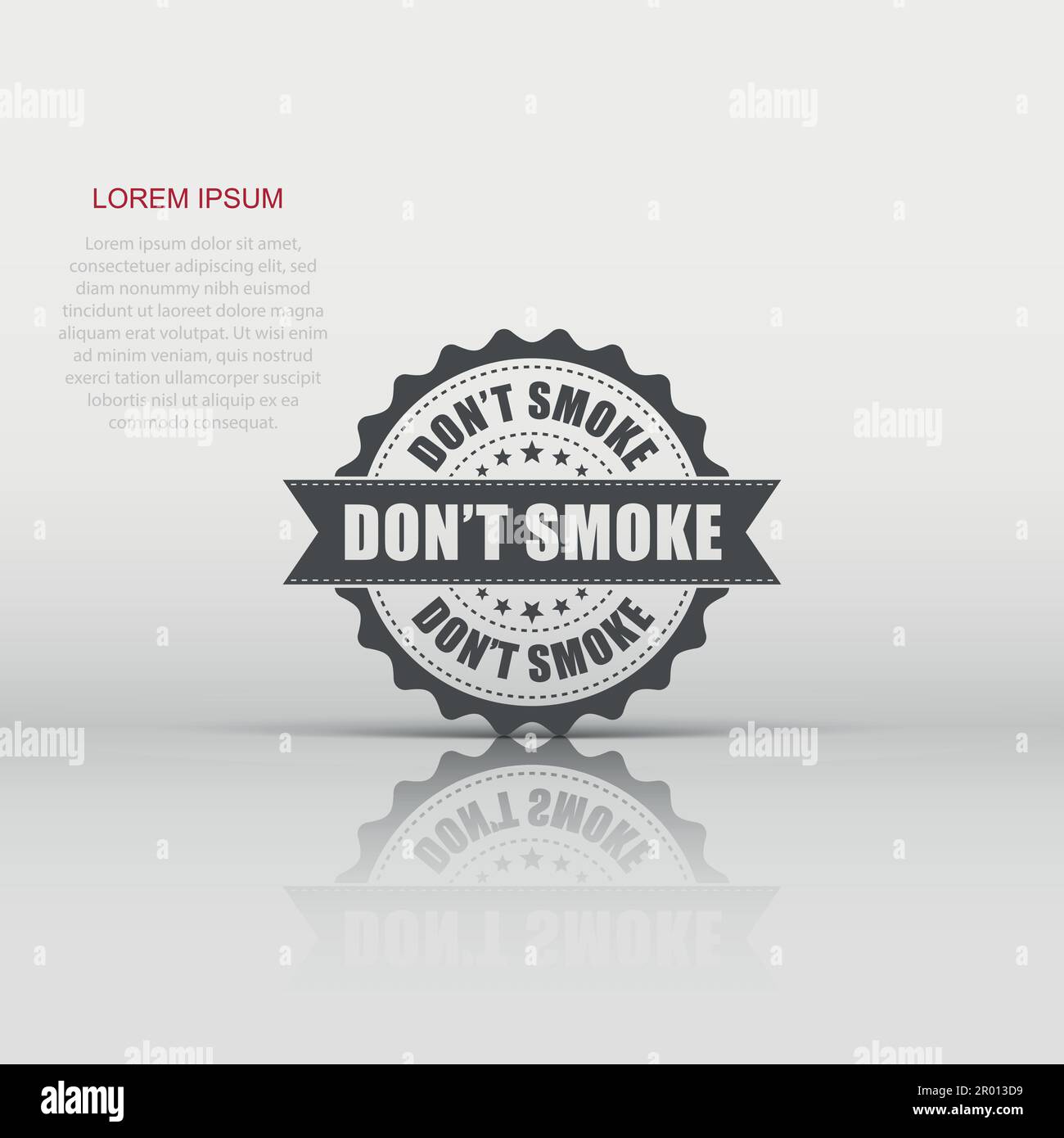 Don't smoke grunge rubber stamp. Vector illustration on white ...