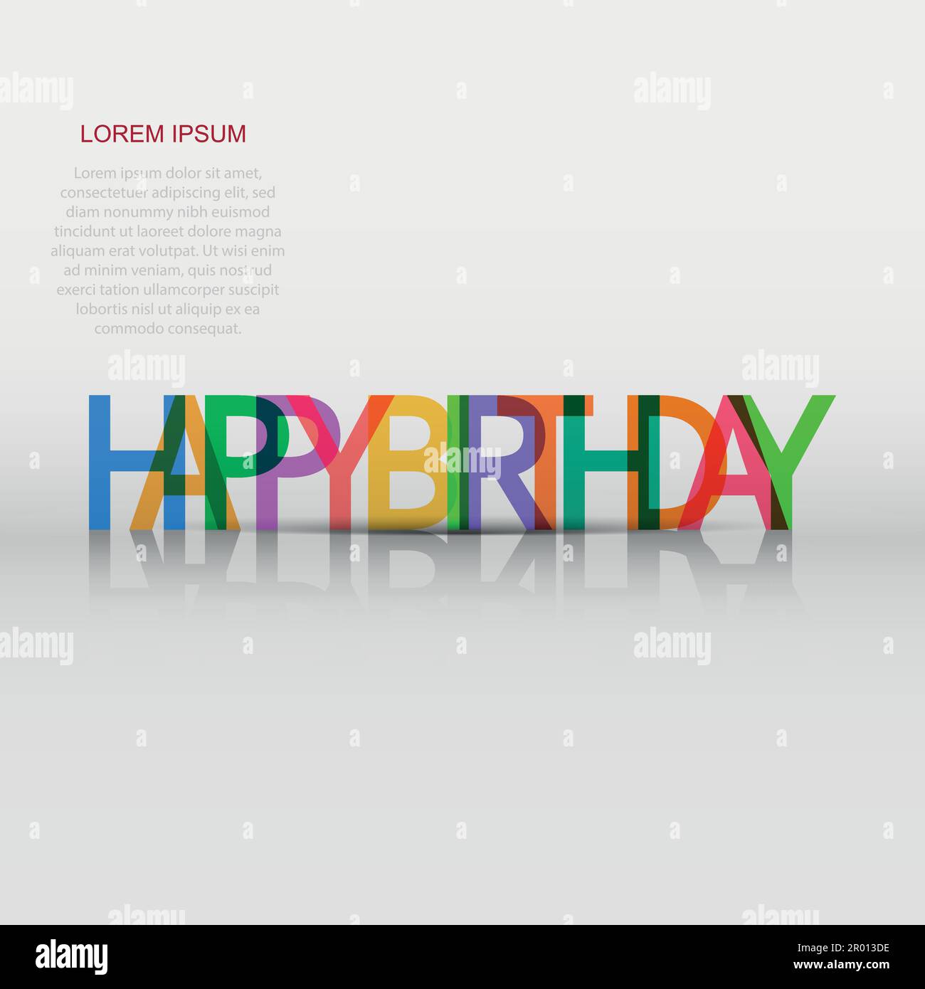 Happy birthday vector icon. Celebration card with text flat vector ...