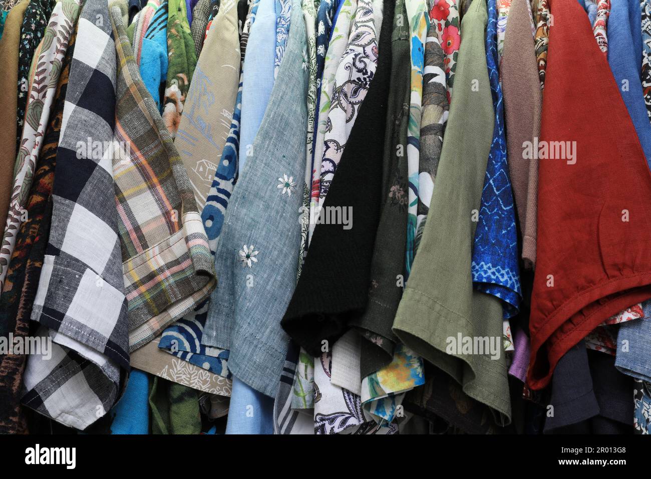 Women's clothing hanging hi-res stock photography and images - Alamy