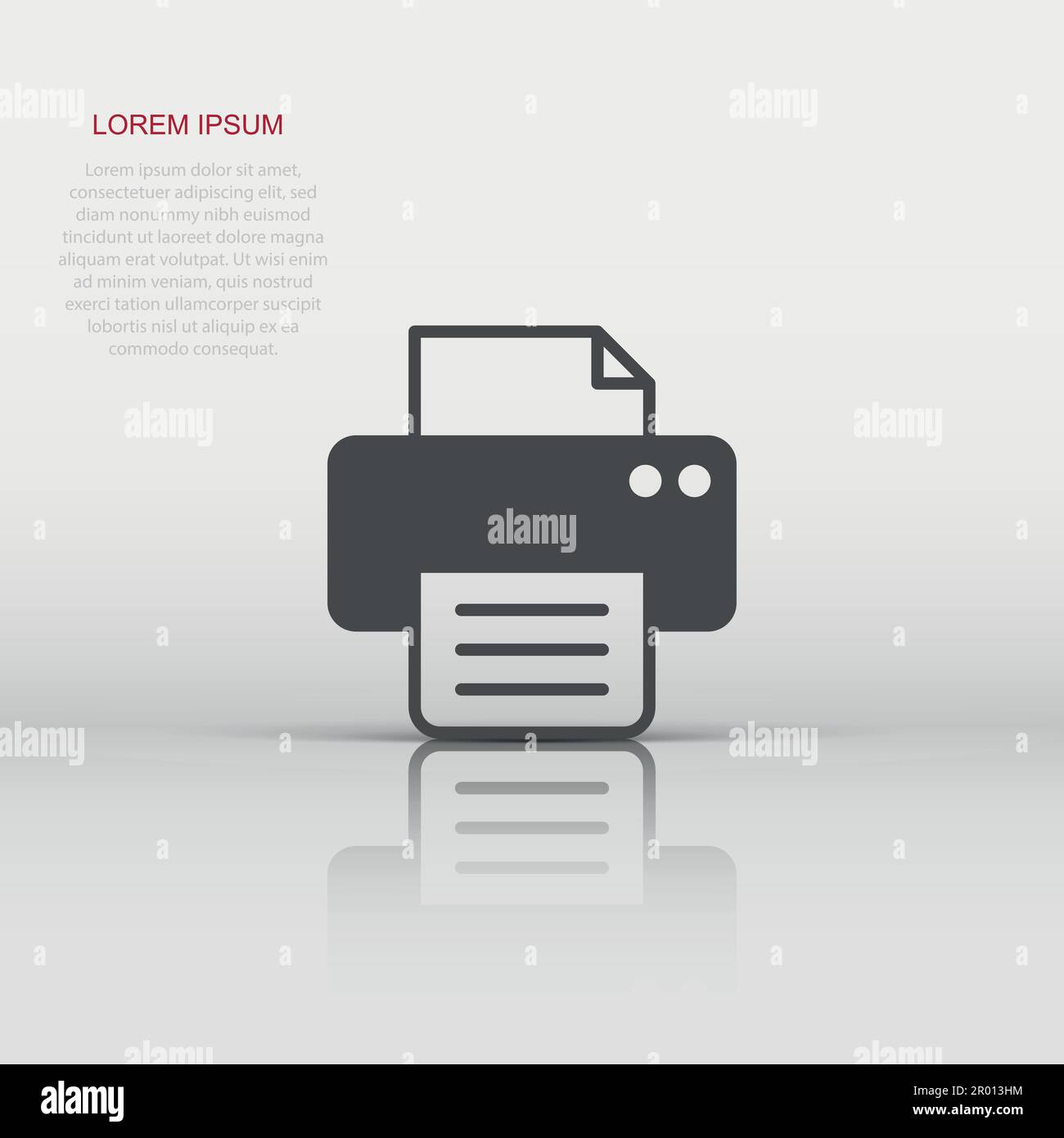 Printer icon. Vector illustration. Business concept document printing ...