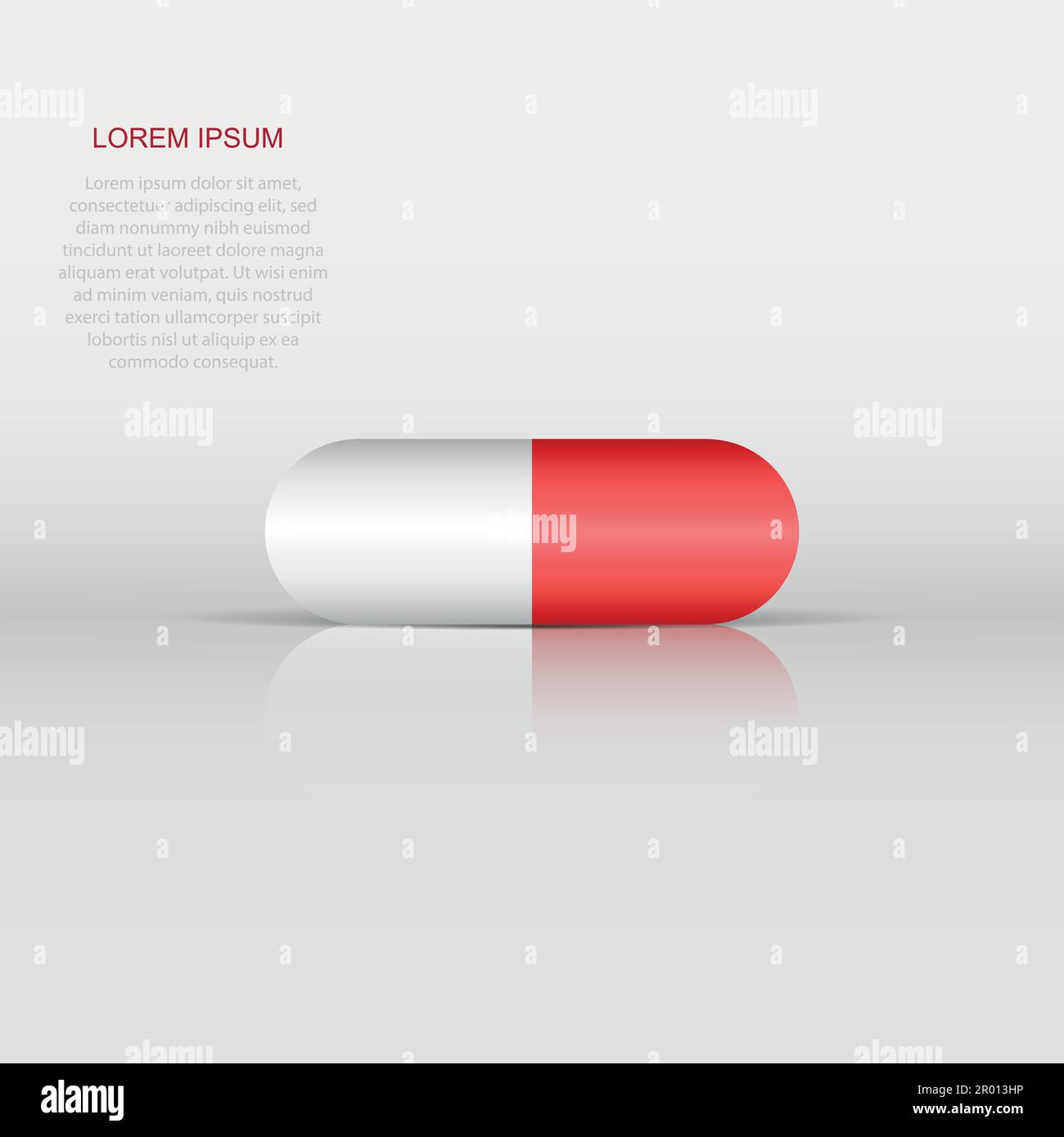 Pill vector icon in flat style. Tablet illustration on white isolated ...