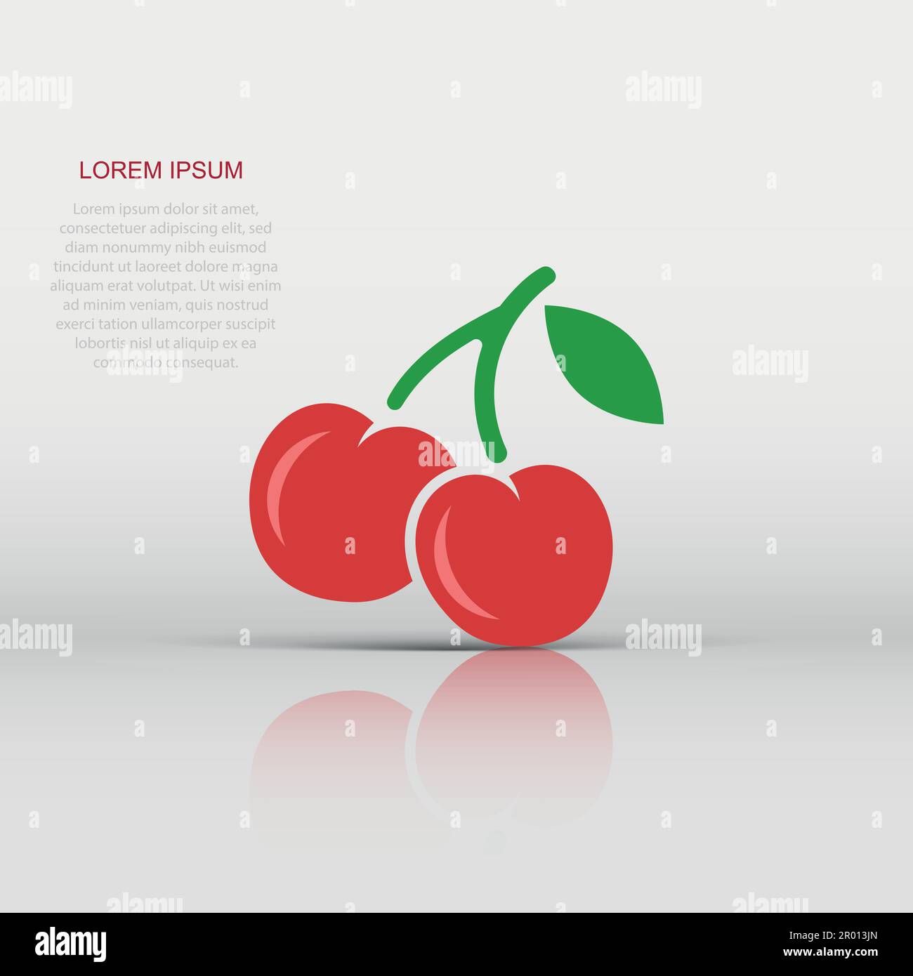 Cherry berry vector icon. Cherries illustration on white isolated ...