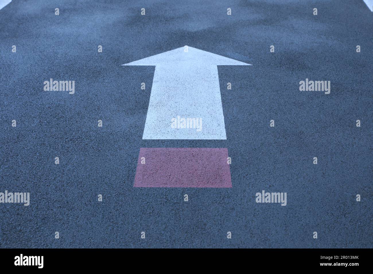 Direction signs on road surface hi-res stock photography and images - Alamy