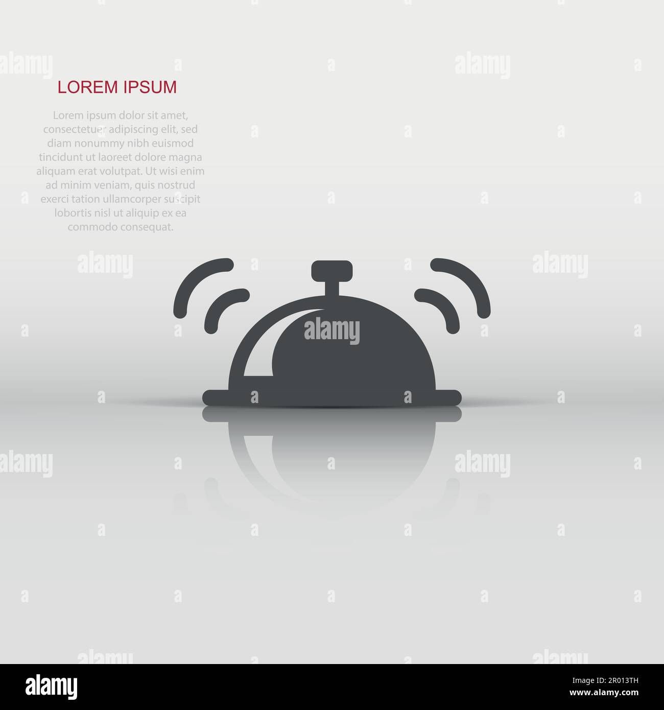 Bell vector icon in flat style. Alarm bell illustration on white ...