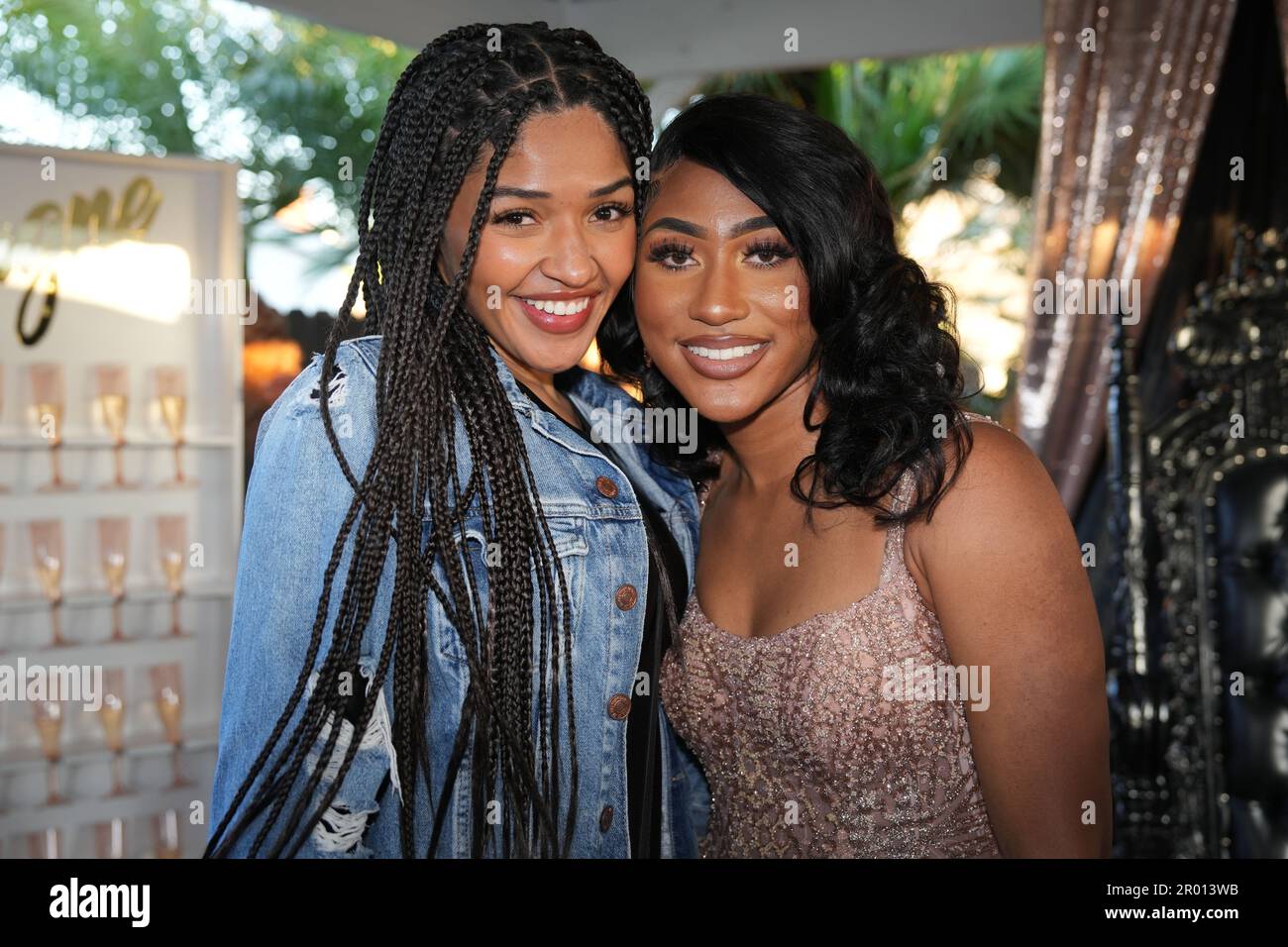 Anissa Claiborne (left) and sister Sienna Claiborne pose, Friday, May 5 ...