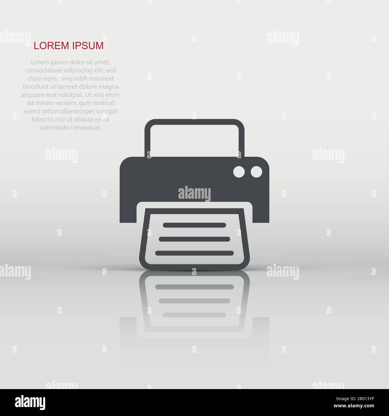 Printer icon. Vector illustration. Business concept document printing ...