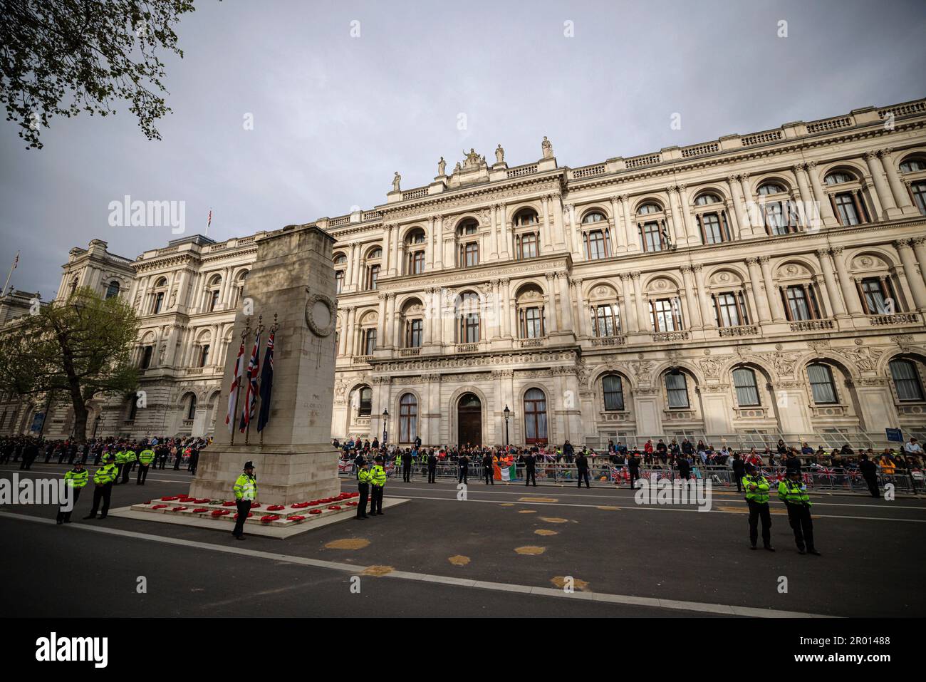 Crowds gather on Whitehall close to the Cenotaph ahead of the ...