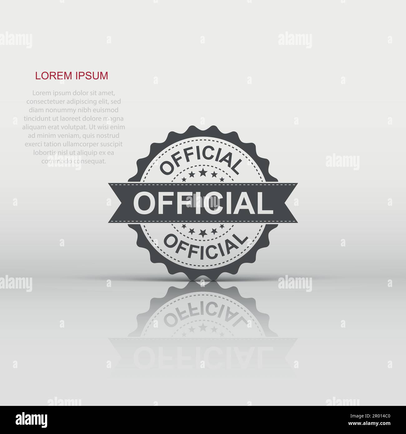 Official grunge rubber stamp. Vector illustration on white background. Business concept official ...