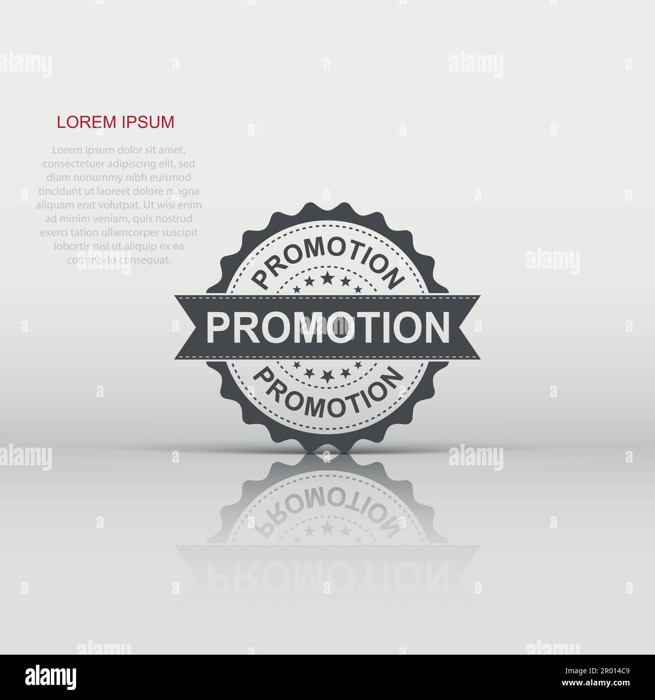 Promotion grunge rubber stamp. Vector illustration on white background. Business concept ...