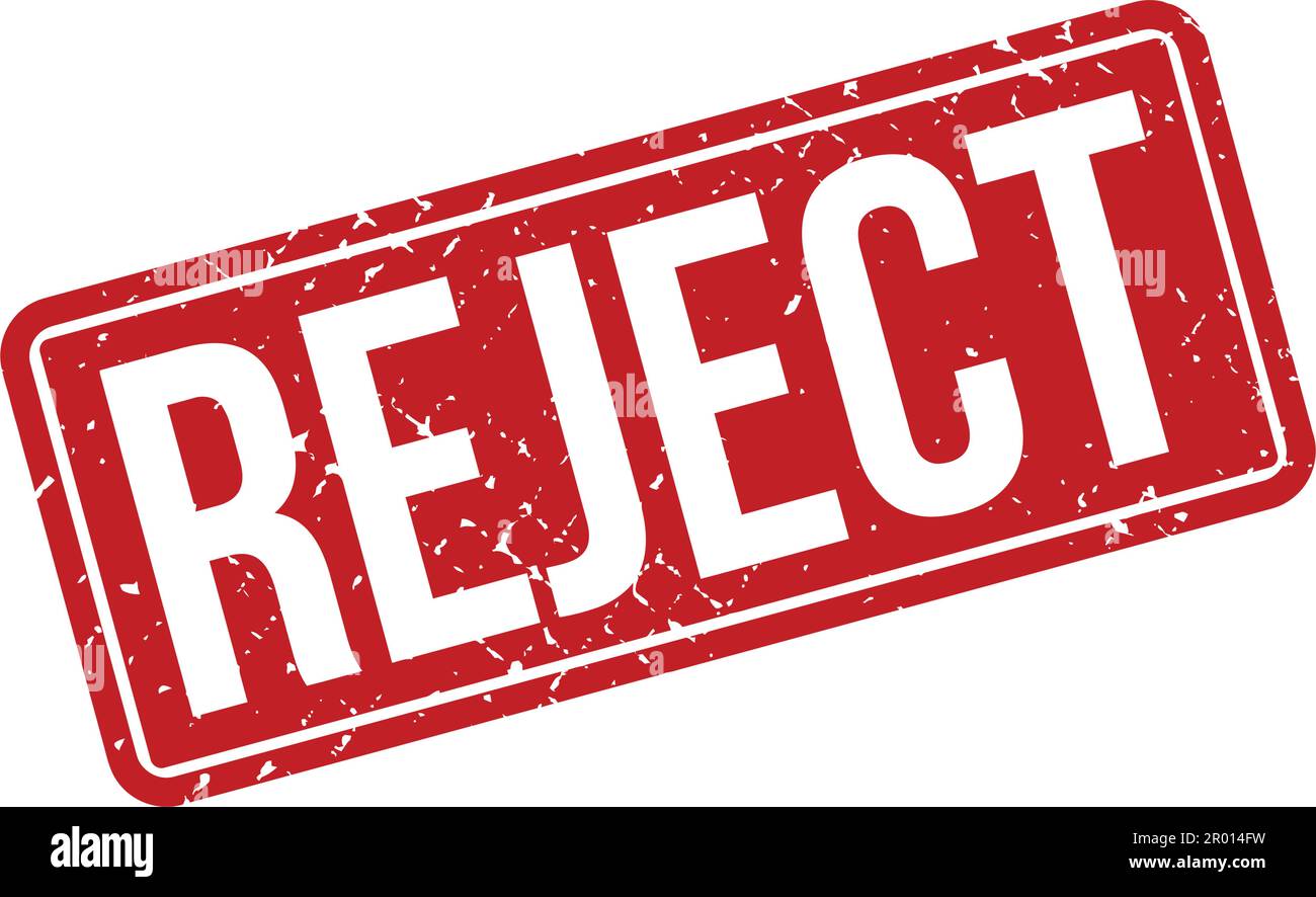 Reject Rubber Stamp. Red Reject Rubber Grunge Stamp Seal Vector ...