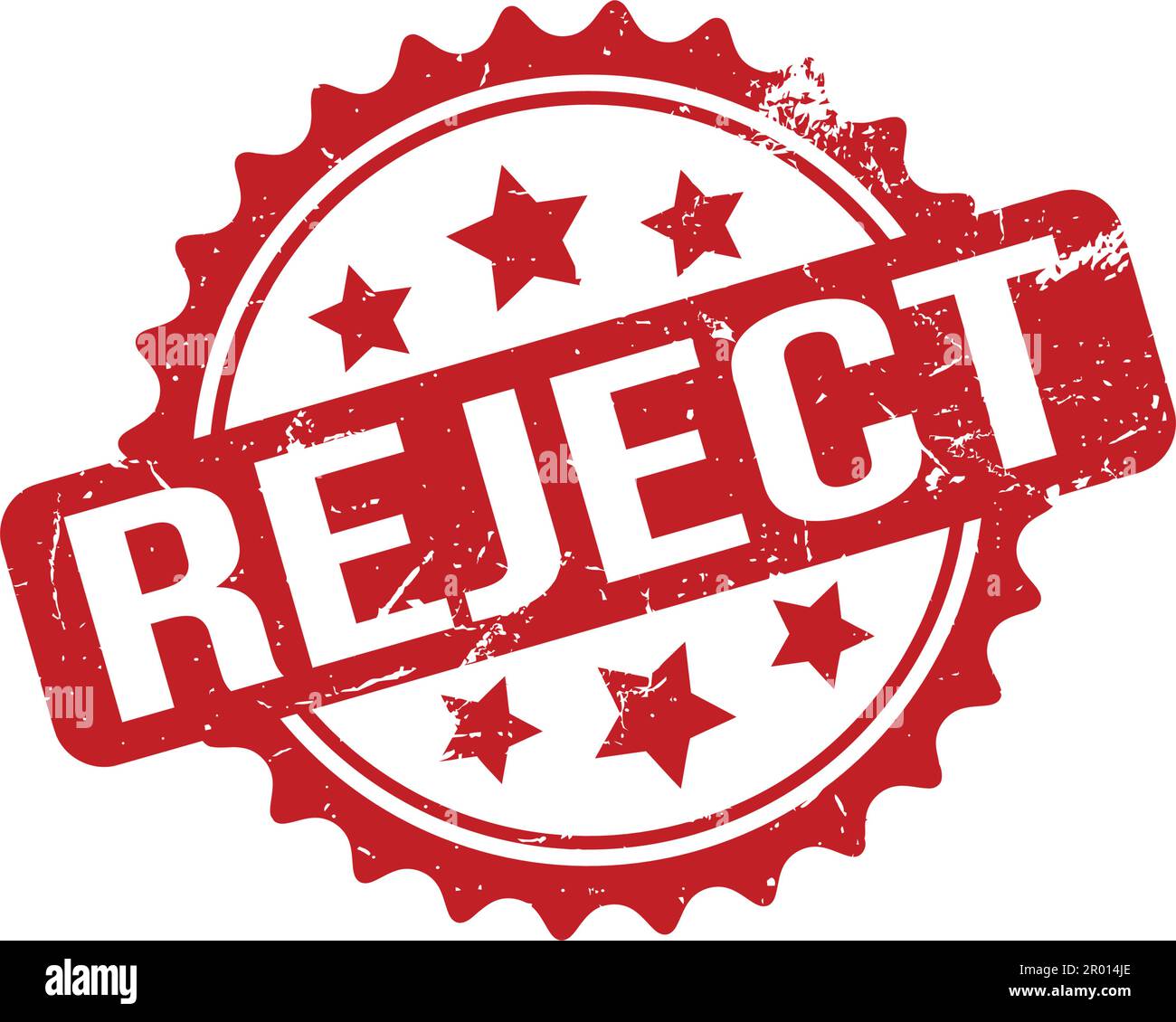 Reject Rubber Stamp. Red Reject Rubber Grunge Stamp Seal Vector ...