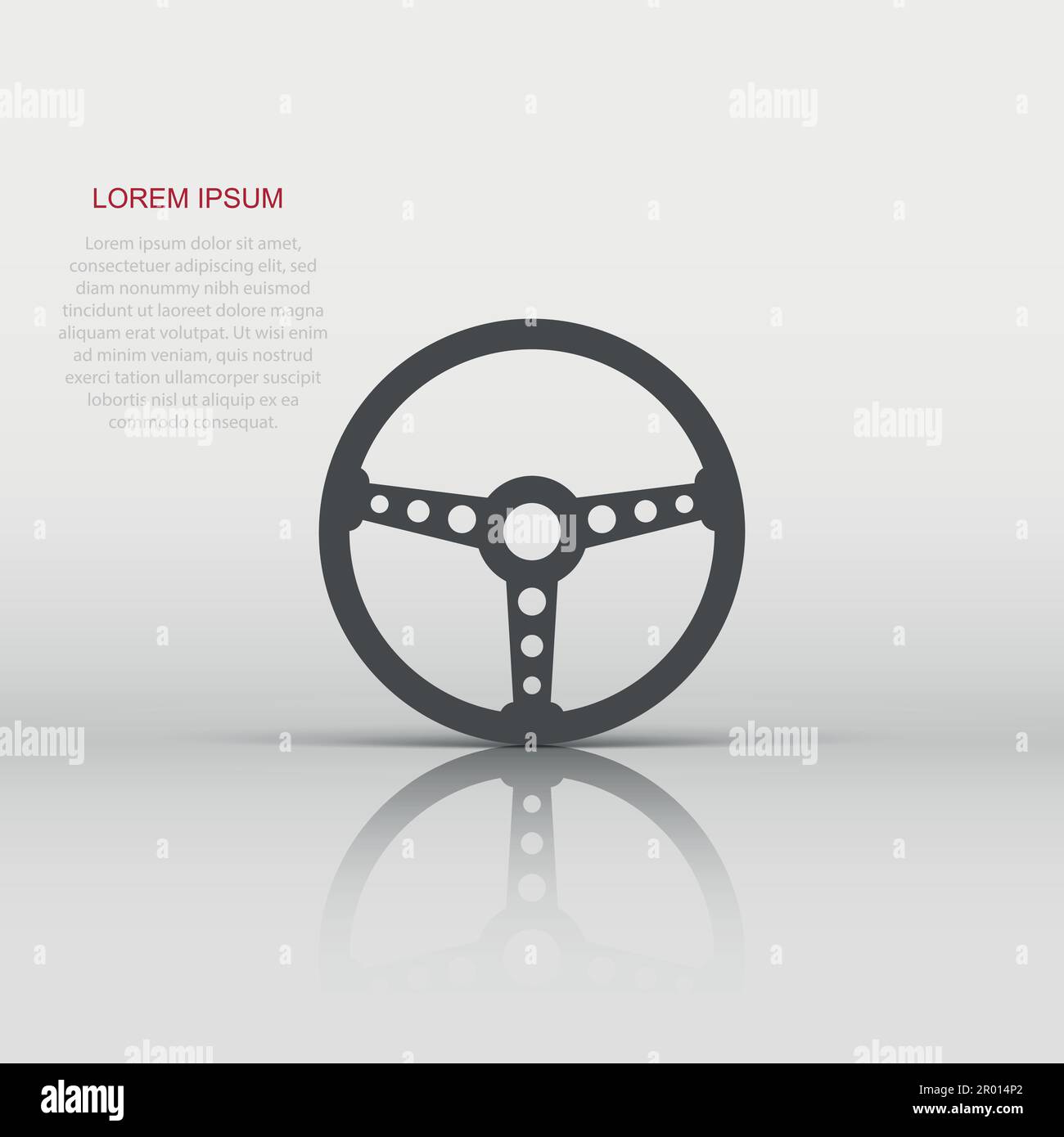 Steering wheel icon. Vector illustration. Business concept car wheel ...