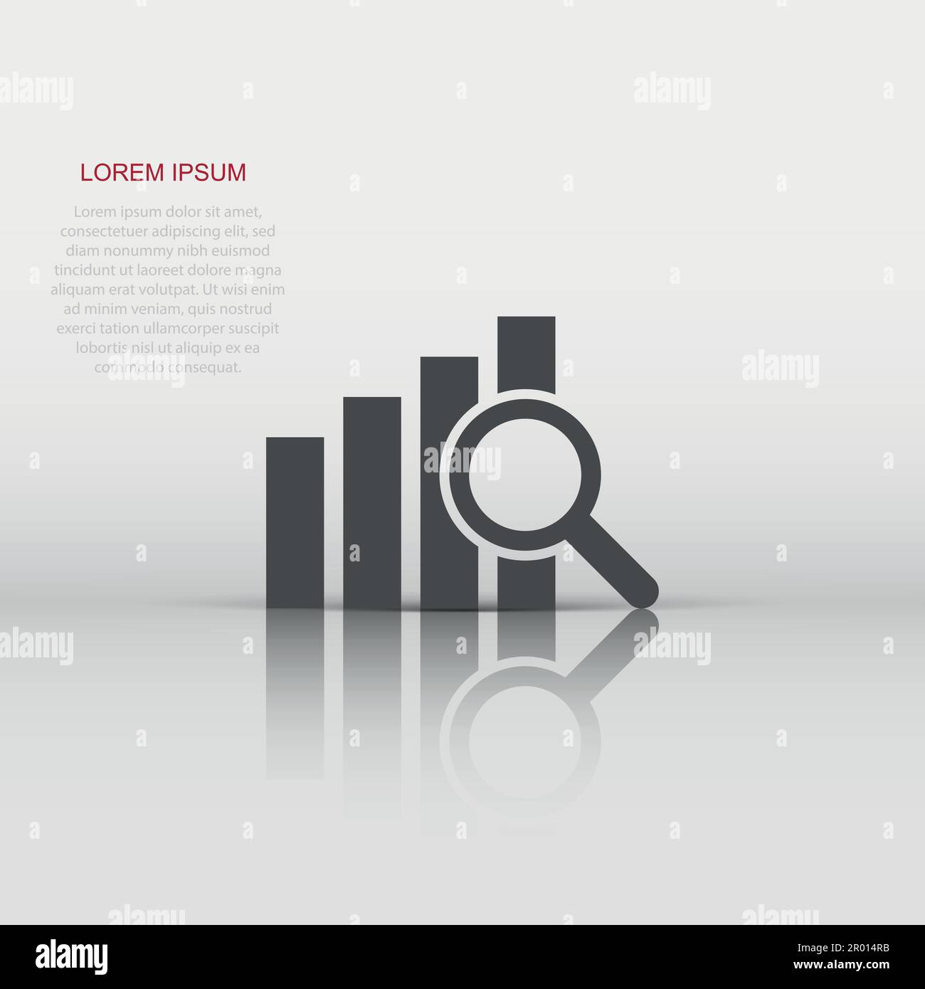 Financial forecast icon in flat style. Business analysis illustration ...