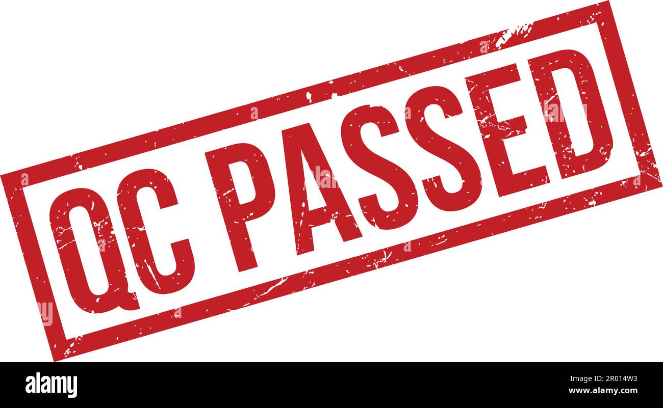 QC Passed Rubber Stamp. Red QC Passed Rubber Grunge Stamp Seal Vector ...