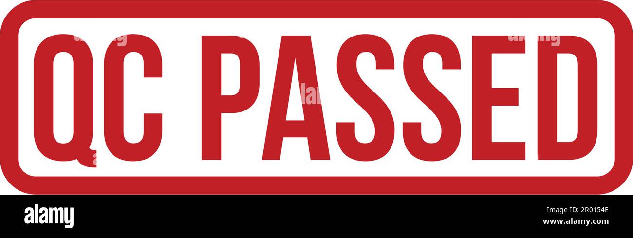 QC Passed Rubber Stamp. Red QC Passed Rubber Grunge Stamp Seal Vector ...