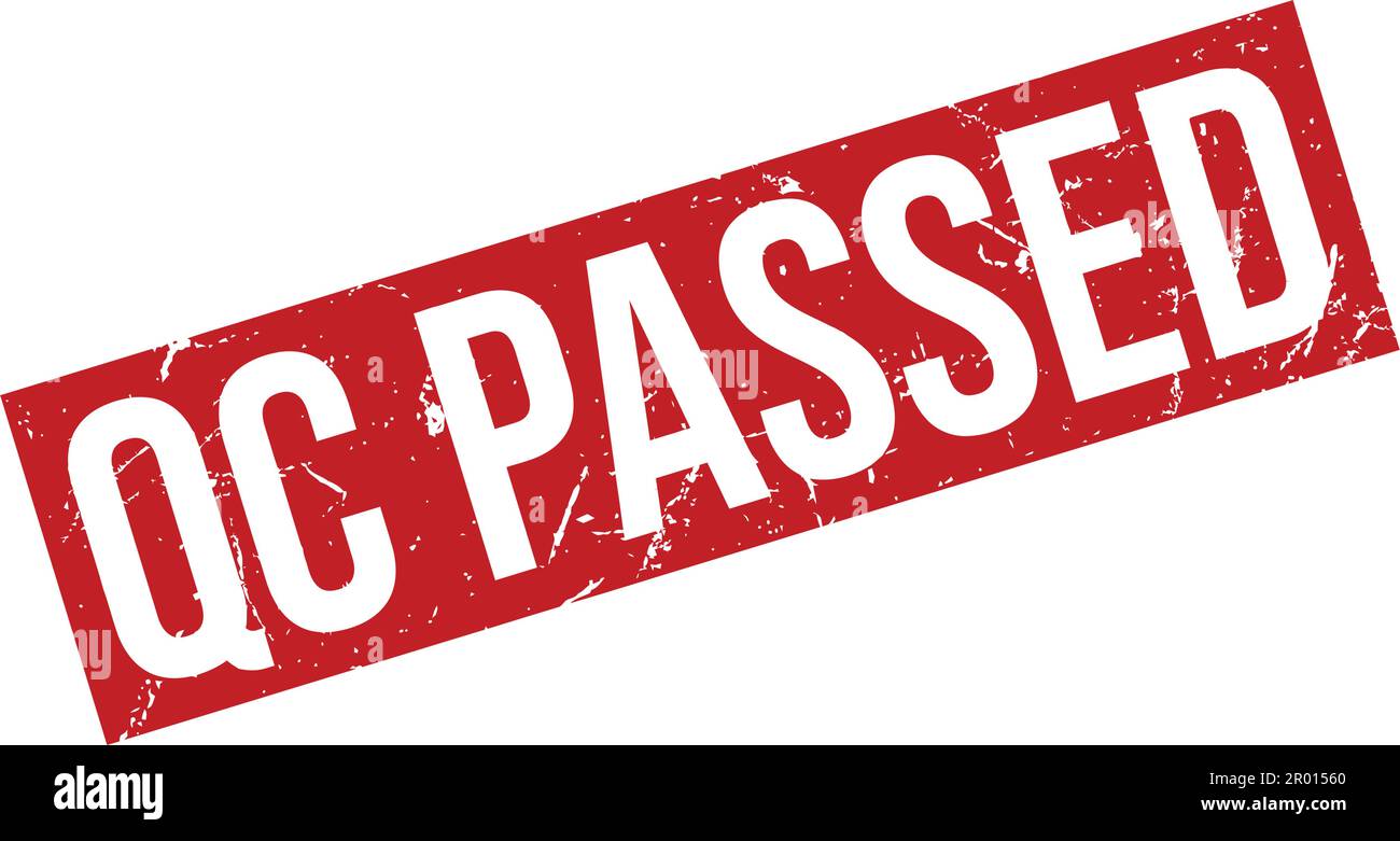 QC Passed Rubber Stamp. Red QC Passed Rubber Grunge Stamp Seal Vector ...