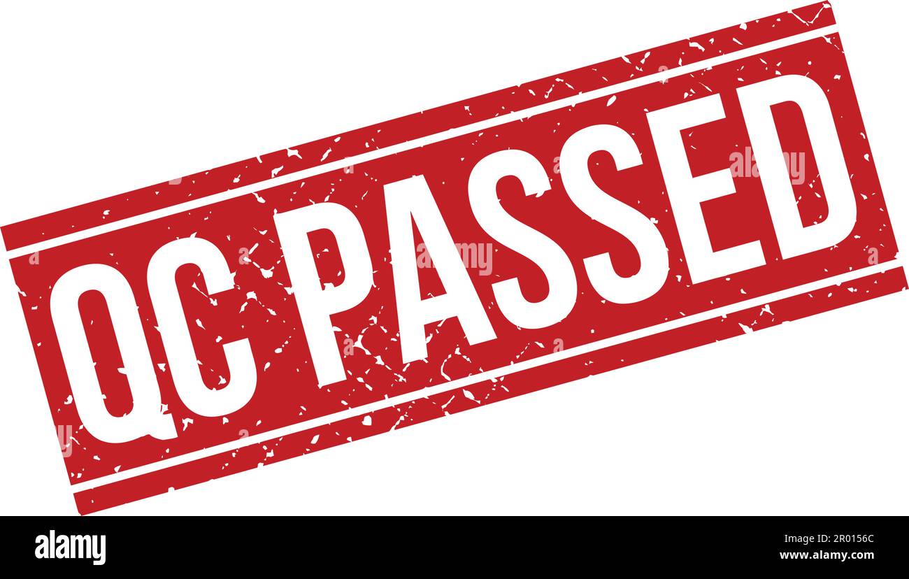QC Passed Rubber Stamp. Red QC Passed Rubber Grunge Stamp Seal Vector ...