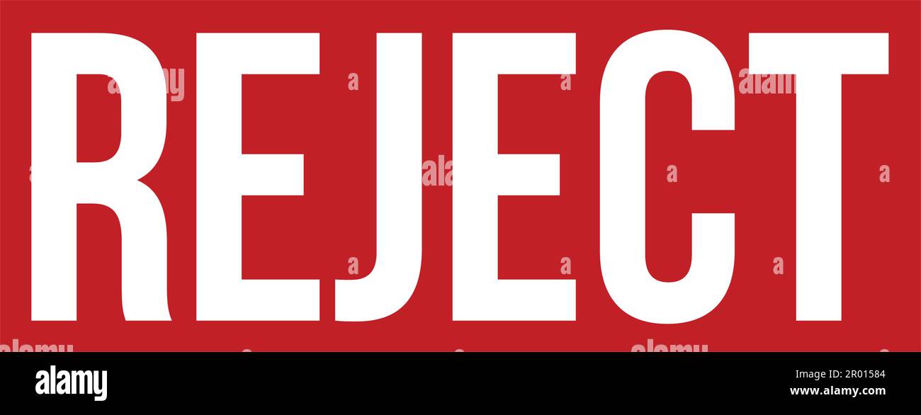 Reject Rubber Stamp. Red Reject Rubber Grunge Stamp Seal Vector ...