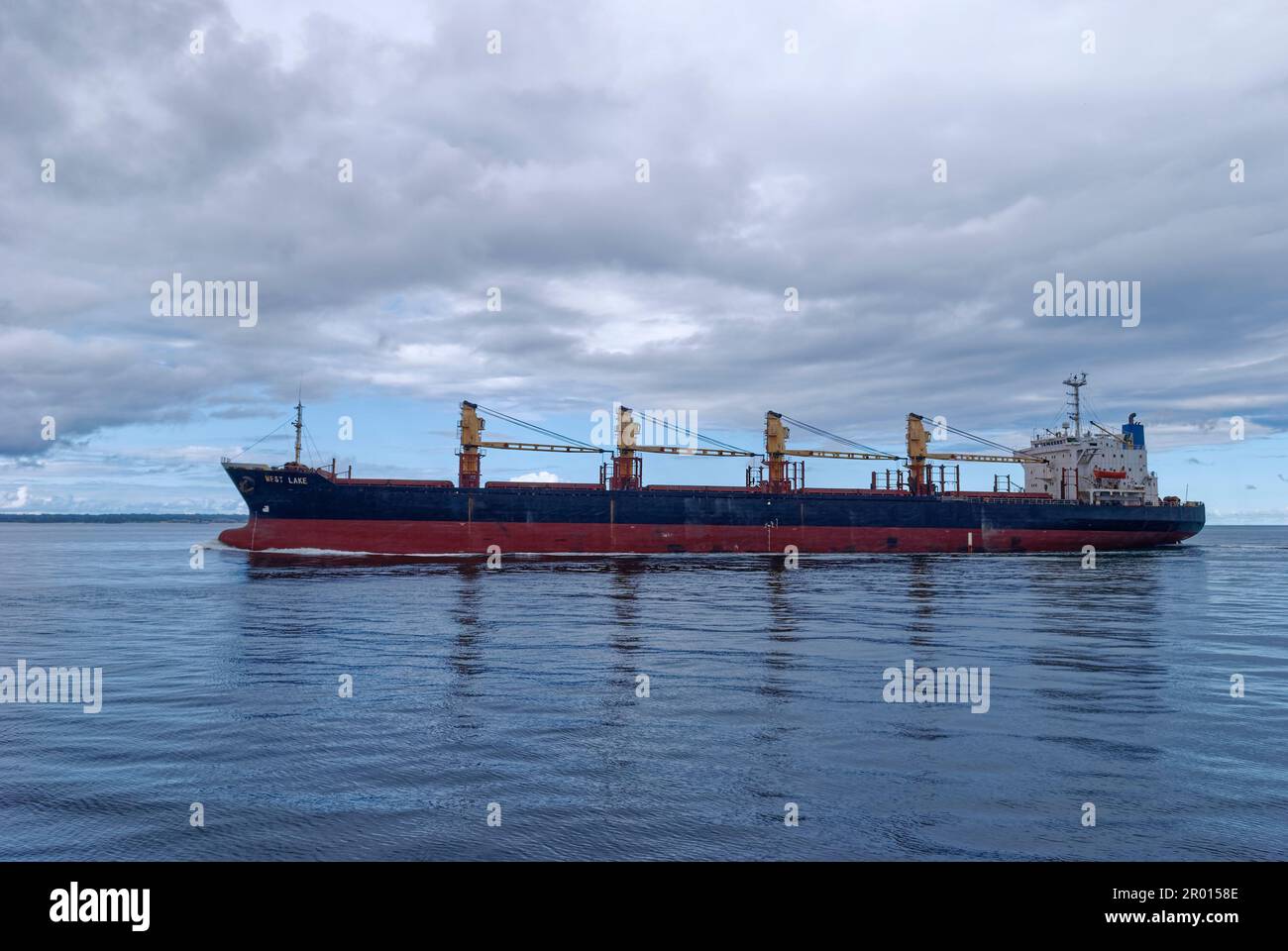 The West Lake Bulk Carrier heading into the Port of Libreville one ...