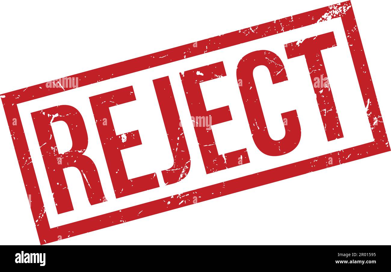 Reject Rubber Stamp. Red Reject Rubber Grunge Stamp Seal Vector ...