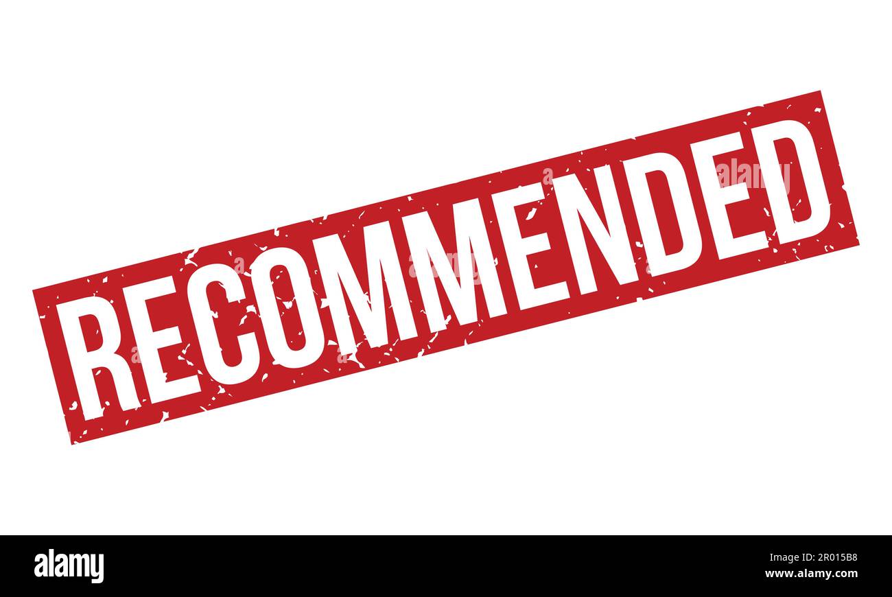 Recommended Rubber Stamp. Red Recommended Rubber Grunge Stamp Seal ...