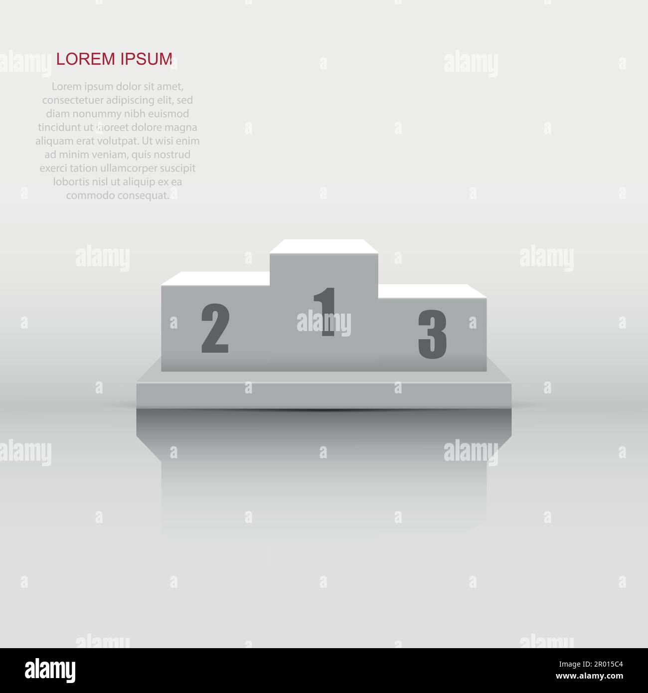 Winners podium icon in flat style. Pedestal illustration on white ...