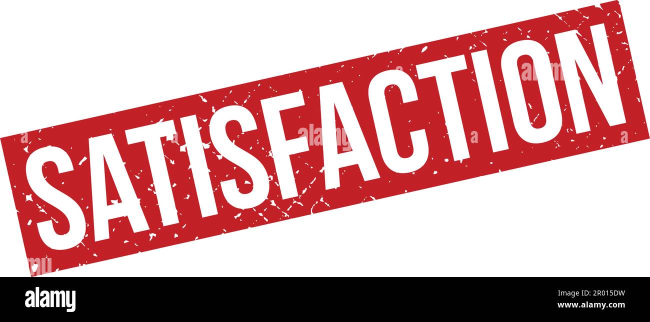 Satisfaction Rubber Stamp. Red Satisfaction Rubber Grunge Stamp Seal ...