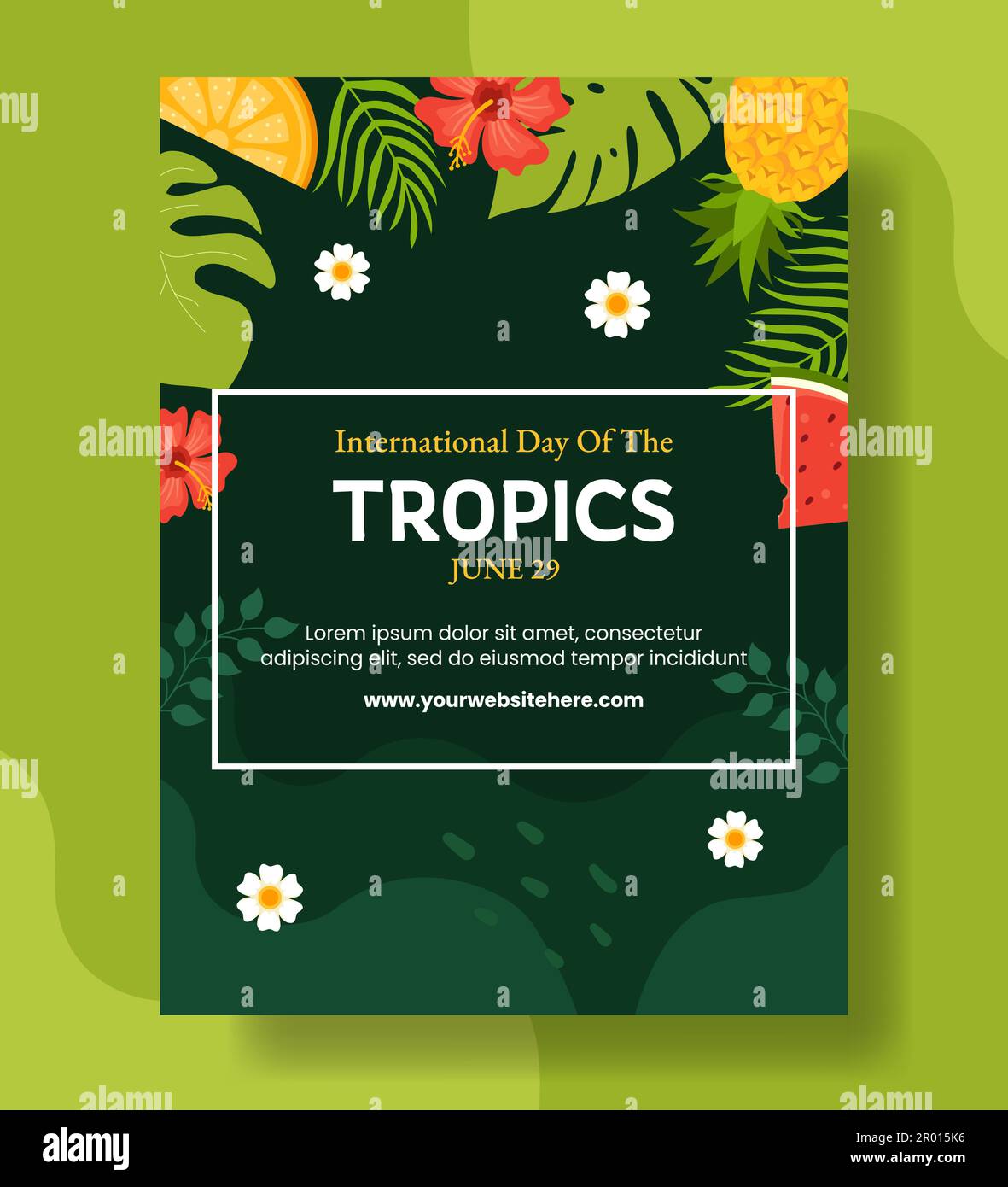 International Day of the Tropic Celebration Vertical Poster Flat ...