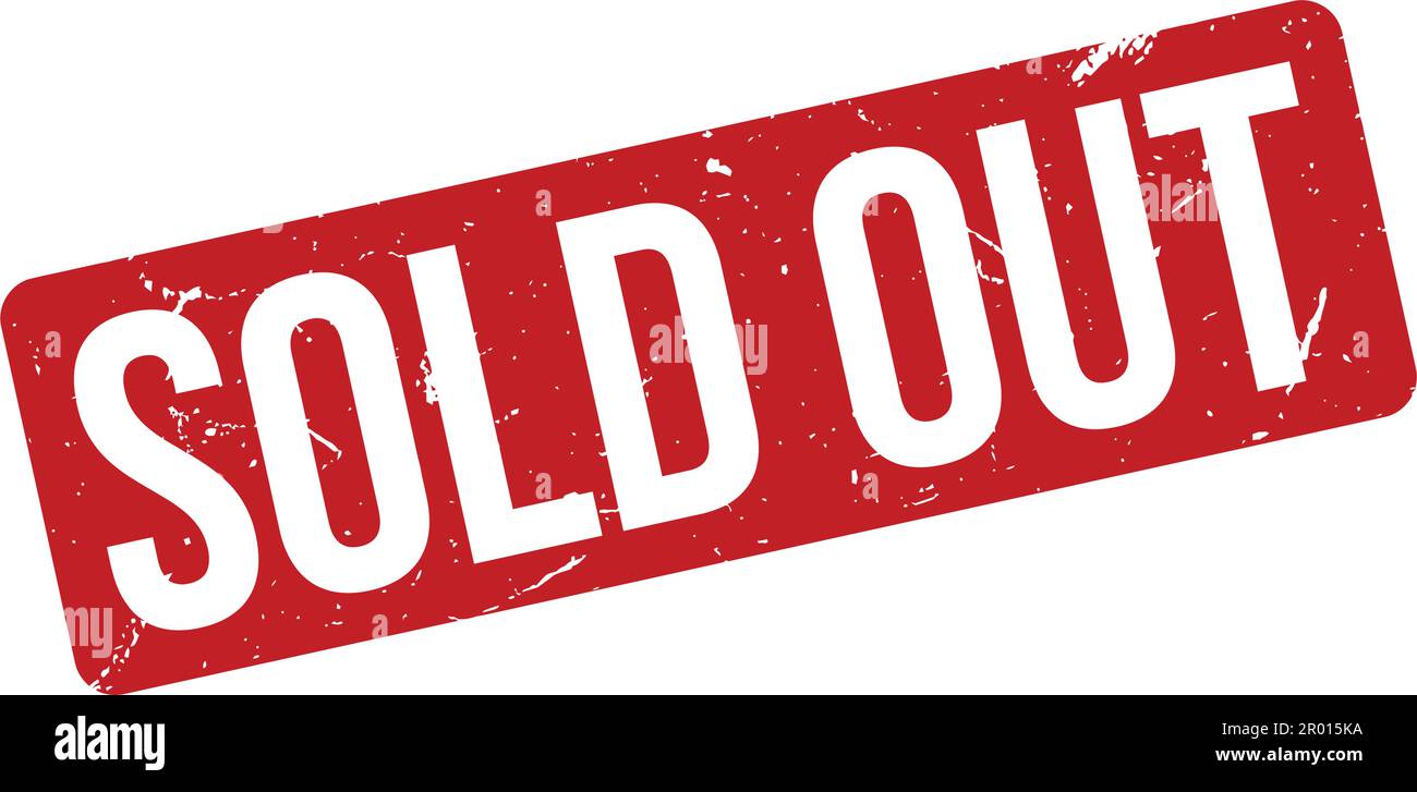 Sold Out Rubber Grunge Stamp Seal Vector Illustration - Vector Stock ...