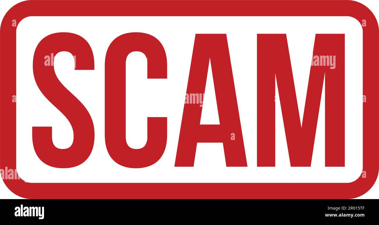 Scam Rubber Stamp. Red Scam Rubber Grunge Stamp Seal Vector ...