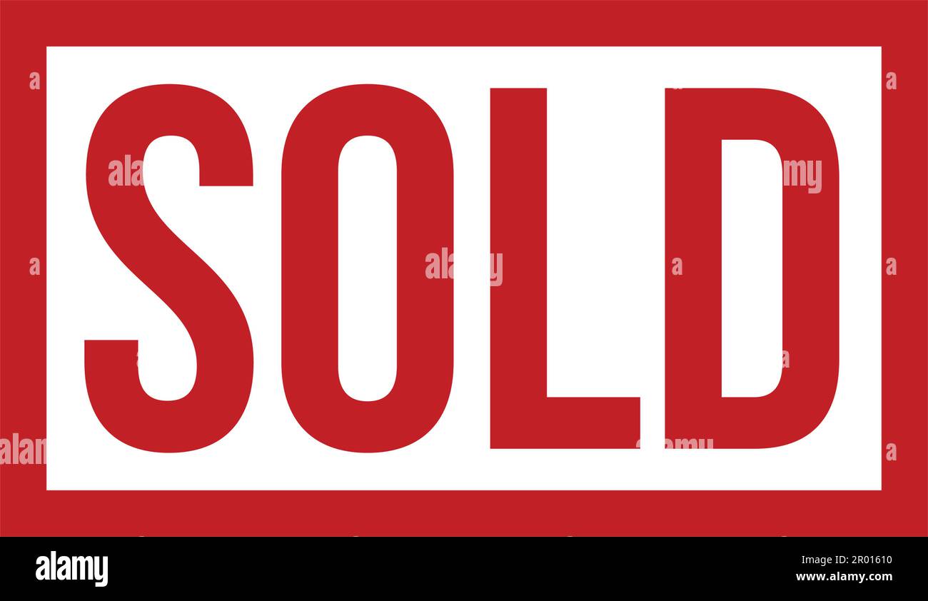 Sold Rubber Stamp. Red Sold Rubber Grunge Stamp Seal Vector ...