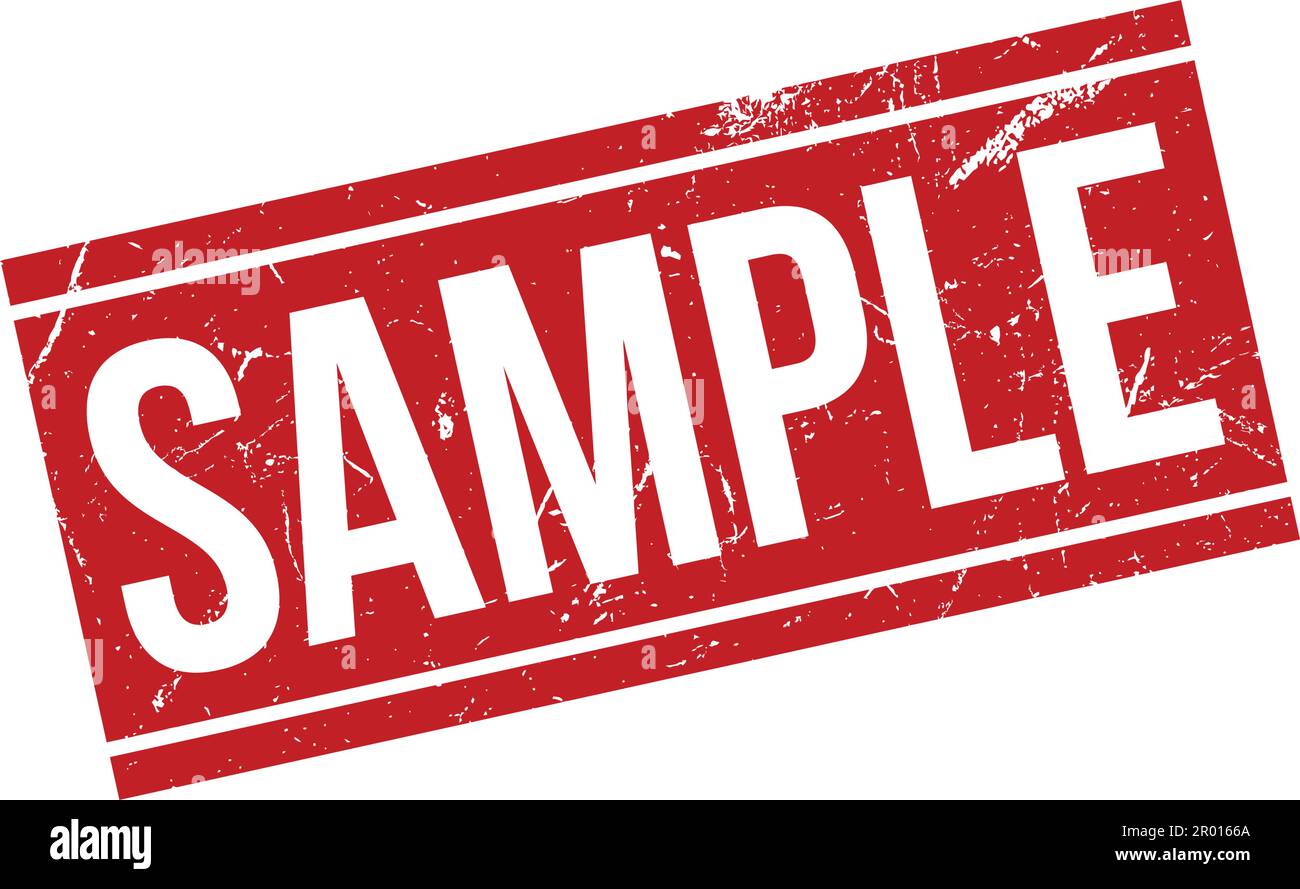 Sample Rubber Stamp. Red Sample Rubber Grunge Stamp Seal Vector ...